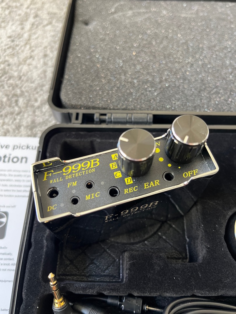 F999B Super Sensitive Listen Thru-Wall Contact/Probe Microphone ...