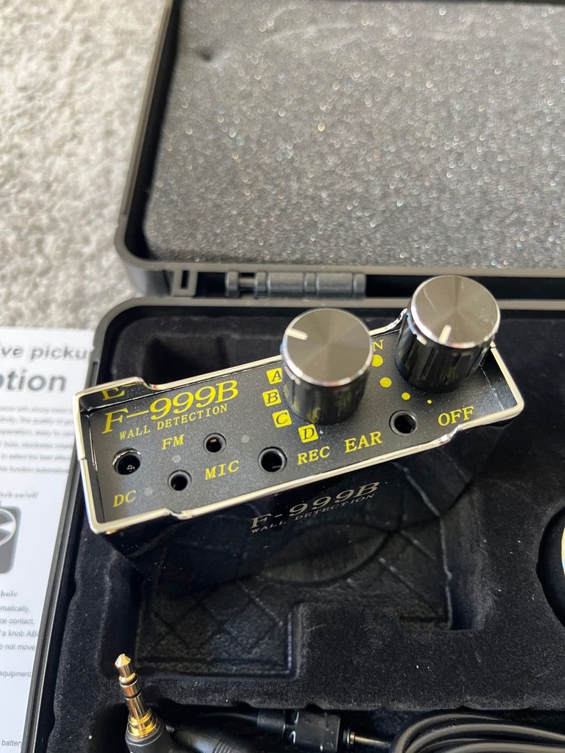 F999B Super Sensitive Listen Thru-Wall Contact/Probe Microphone ...