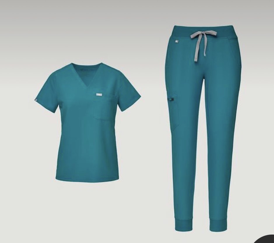 FIGS scrub suit limited edition Pacific Blue set, Women's Fashion ...