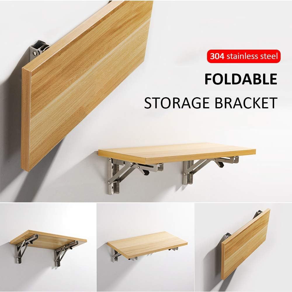Folding Shelf Brackets - Heavy Duty Stainless Steel Collapsible Shelf ...
