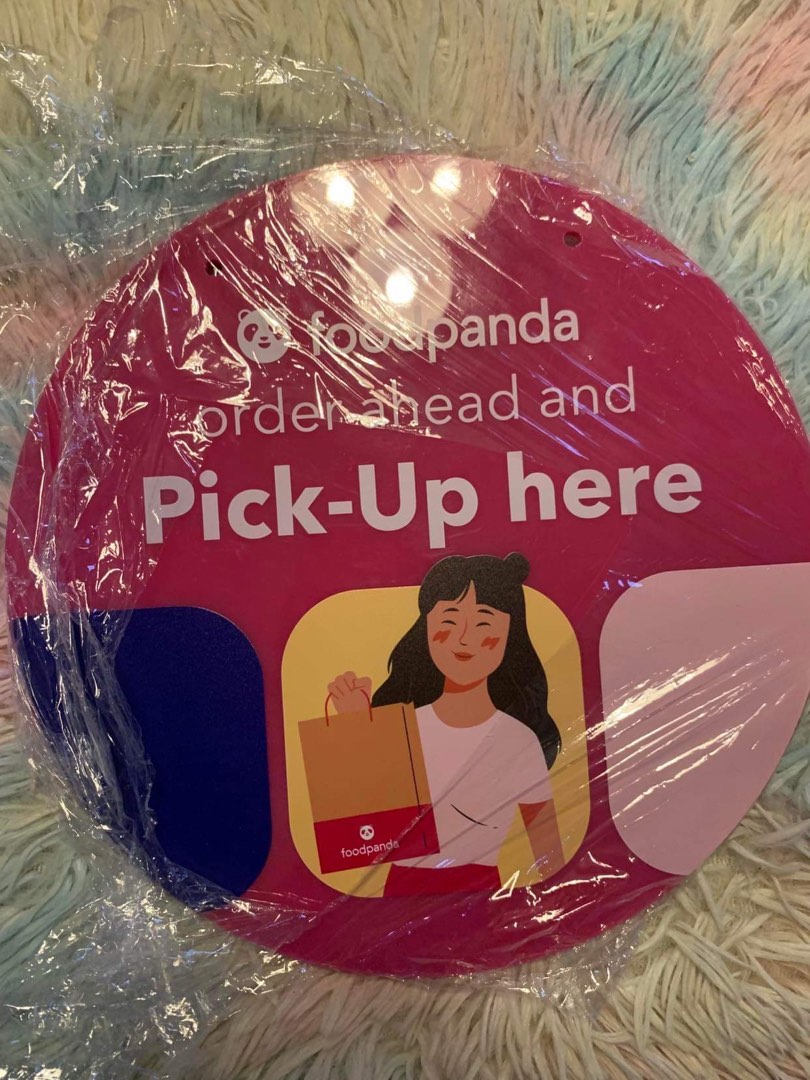 Food Panda "order ahead and pick up here" signage 200 pesos ...