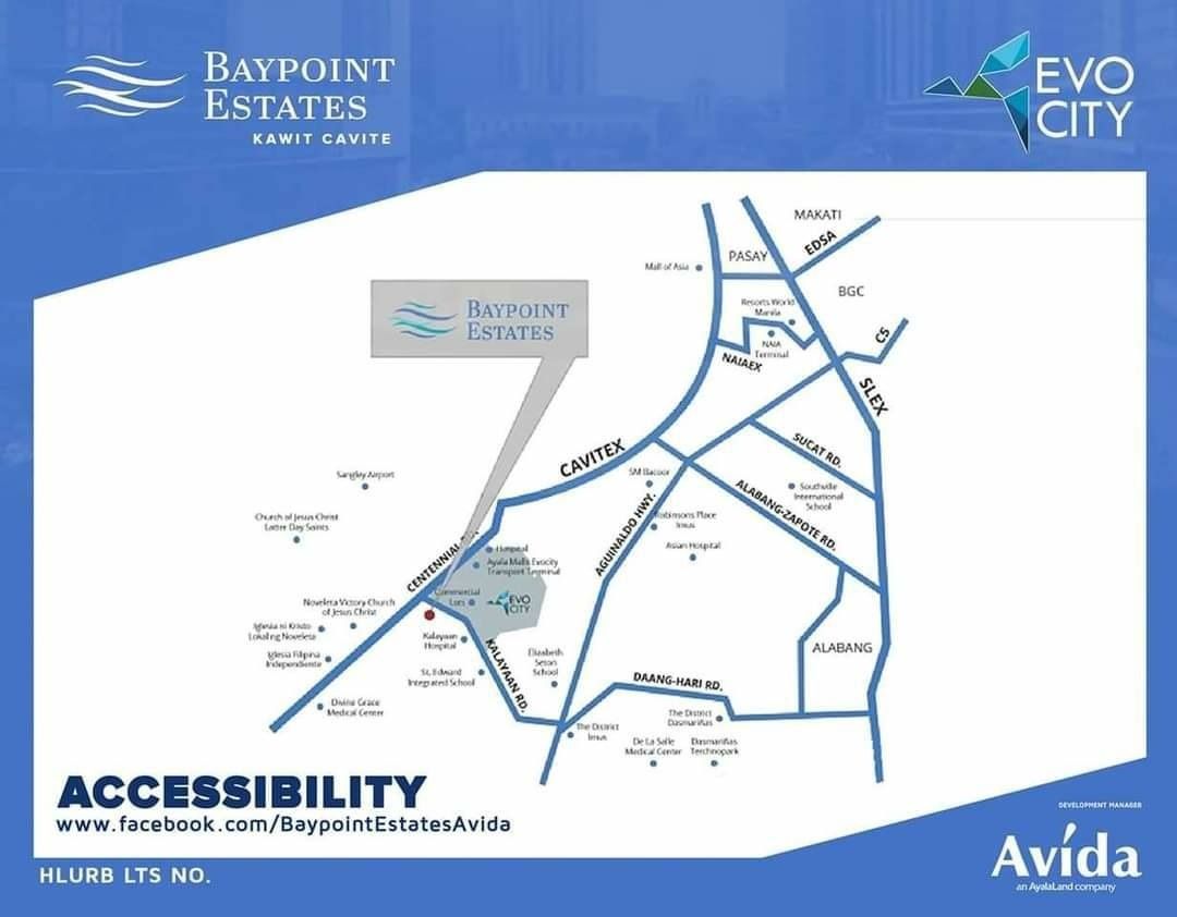 Residential Lot For Sale Evo City by Ayala Land Baypoint Estates Cavite ...