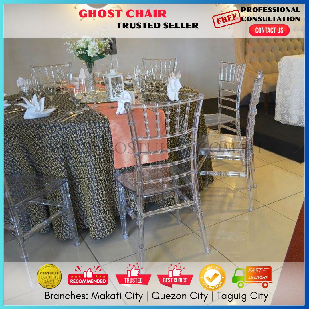 GHOST CHAIRS, Transparent Casper Chair without Arm Ghost Chair ...