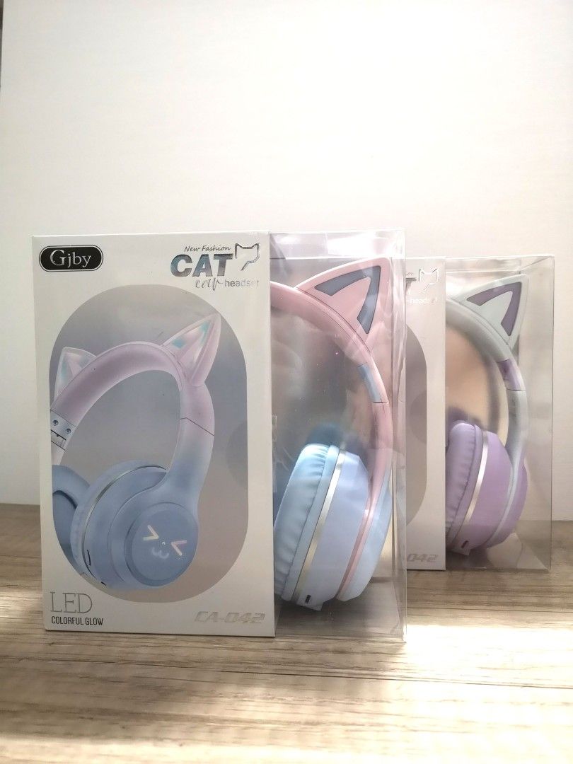 GJBY CA042 - Cute Cat Wireless Headphones/ Earpiece/ Headset, Audio, Headphones & Headsets on ...
