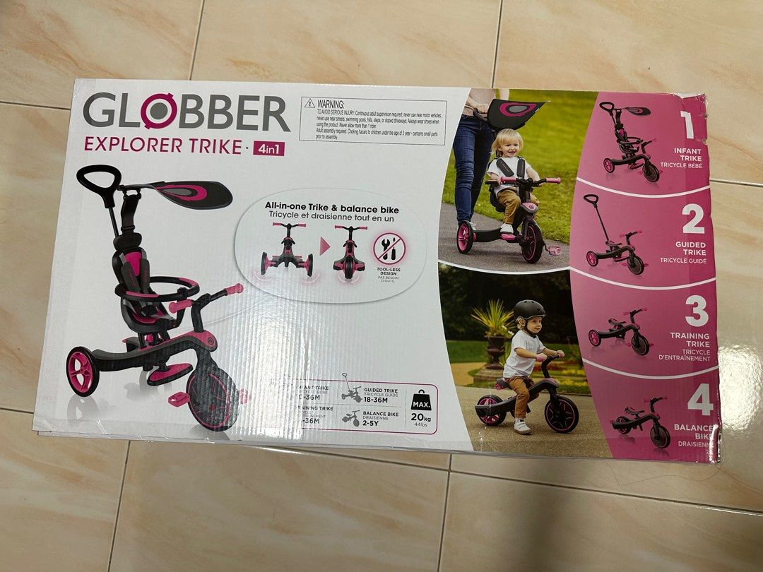 Globber explorer trike 4in1, Babies & Kids, Going Out, Other Babies ...