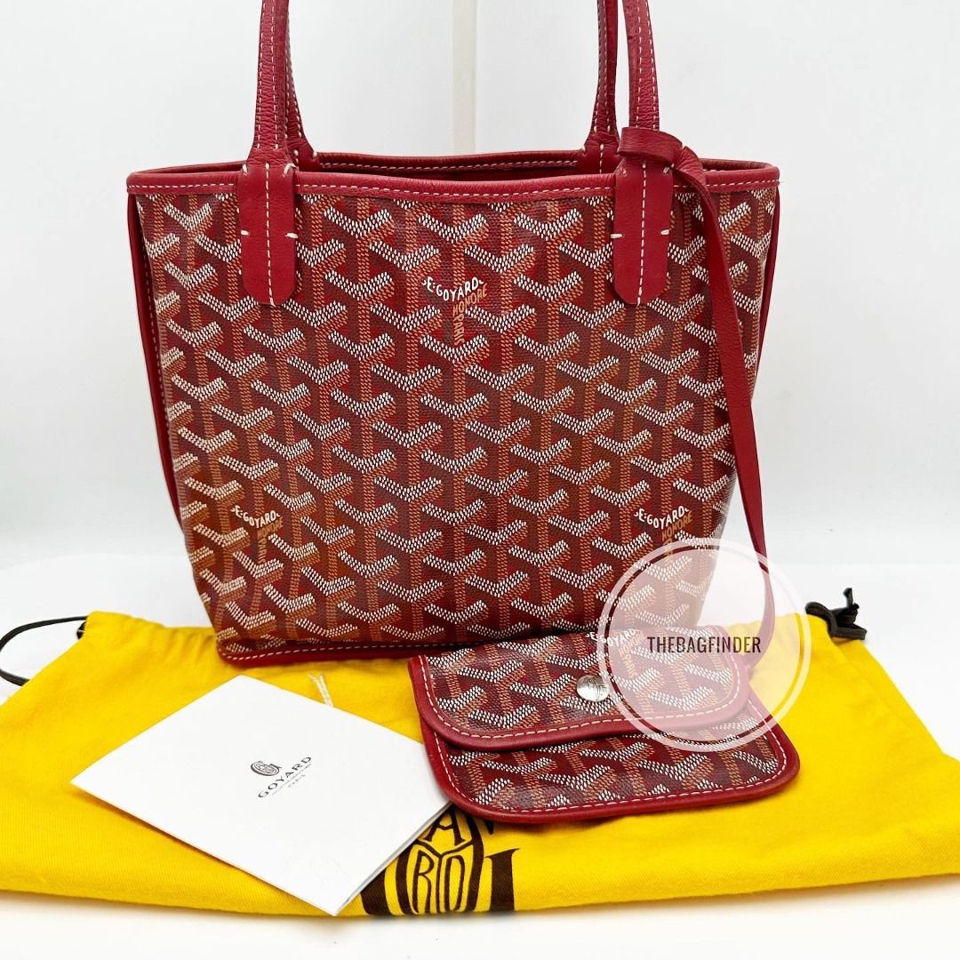 Goyard Anjou Mini Red Reversible on Carousell