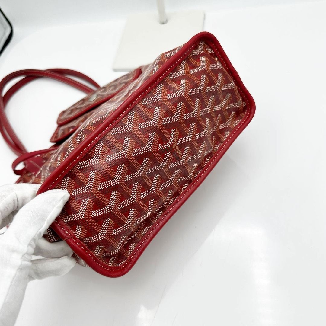 Goyard Anjou Mini Red Reversible on Carousell