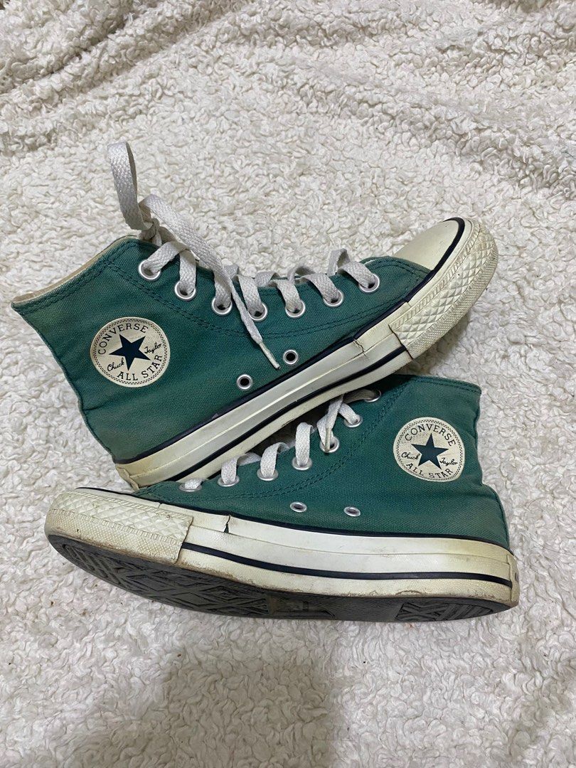 green converse all star high cut, Women's Fashion, Footwear, Sneakers ...