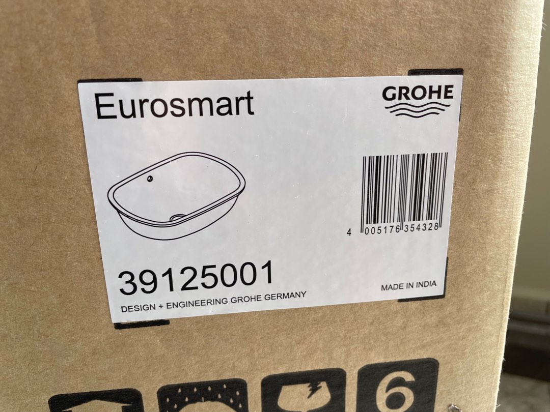 NEW Grohe Eurosmart Wash Basin Under-mount 60 (G-39125001), $100/unit ...