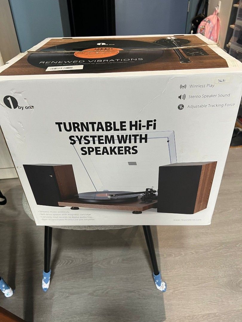 H004 Hi-Fi Turntable Record Player with Speakers, Audio, Soundbars ...