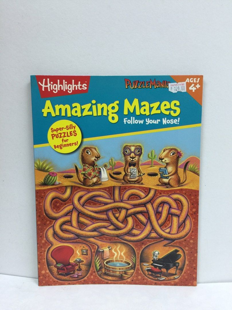 Highlights Amazing Mazes Follow Your Nose, Hobbies & Toys, Books ...