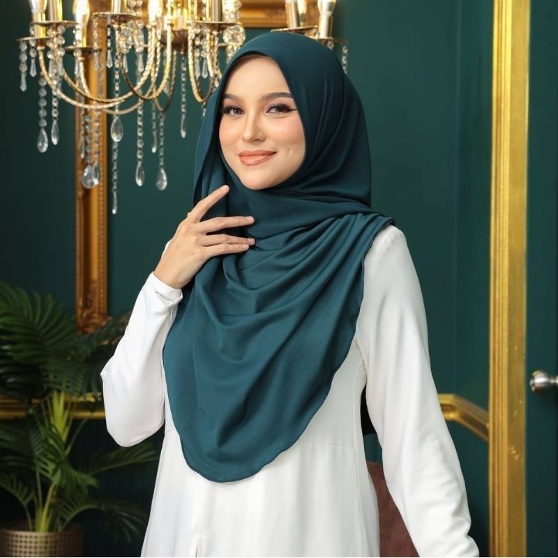 HIJAB SHAWL INSTANT MAWRA NEW SLIM FACE TUDUNG STYLE PREMIUM MOSSCREPE ...