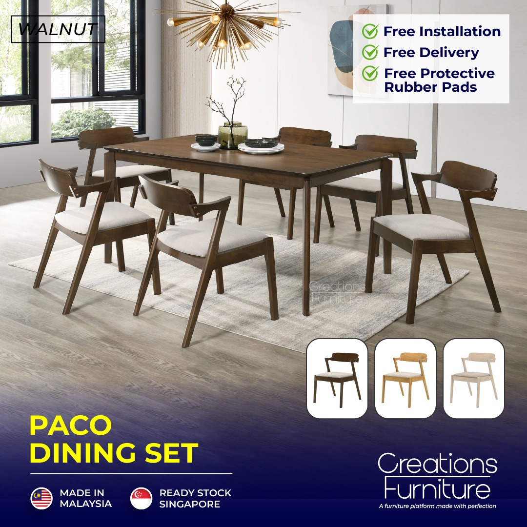 HOT SALE! PACO NORDIC CLASSIC DINING SET/ 4 SEATER / SET C, Furniture ...