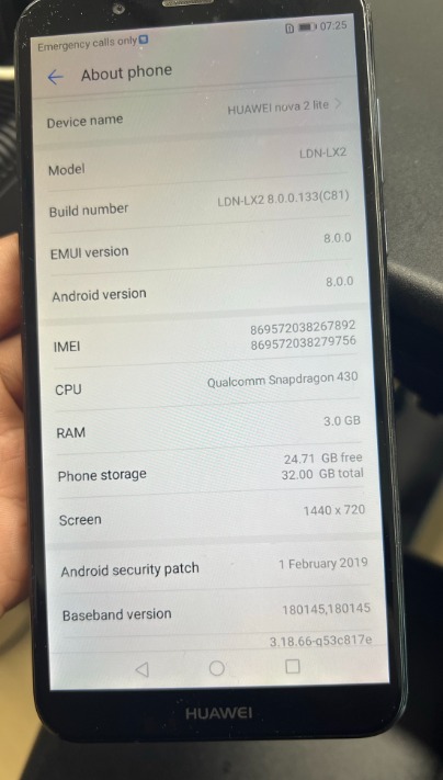HUAWEI NOVA 2 LITE , LDN-LX2 32GB, Mobile Phones & Gadgets, Mobile ...