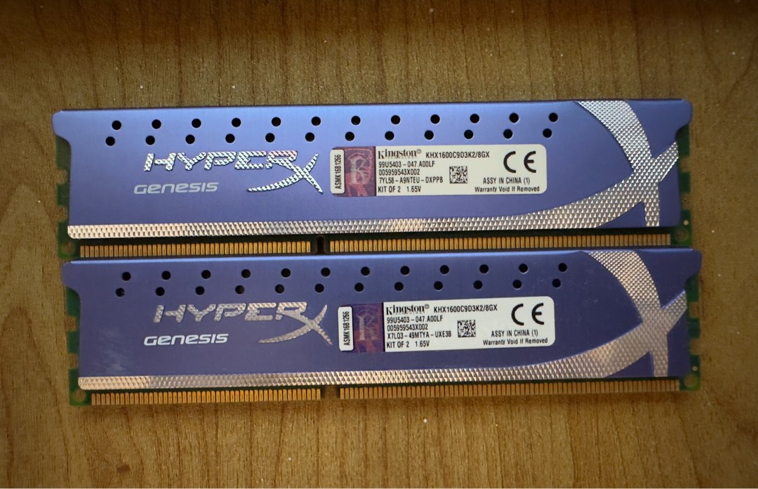 Hyper X Genesis 4GB x 2 DDR3 CL9 1600Mhz, Computers & Tech, Parts ...
