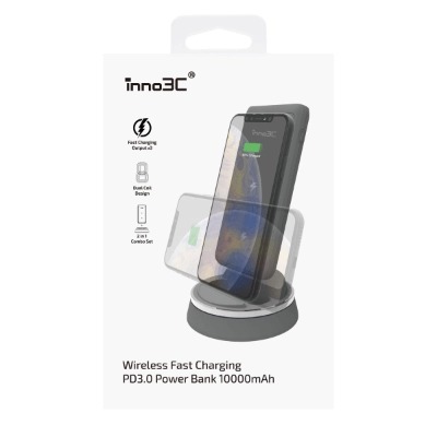 Inno 3C Wireless Fast Charging PD3.0 PowerBank 10000mAh, 手提電話, 電話及其他裝置 ...