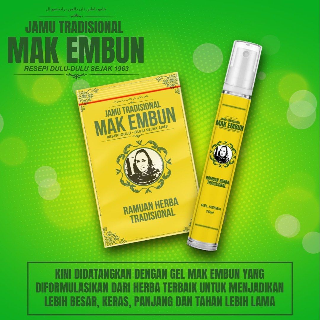 JAMU DAN GEL MAK EMBUN, Health & Nutrition, Health Supplements ...