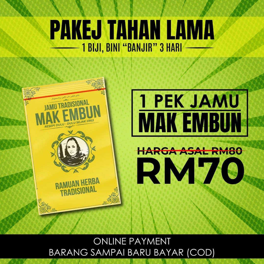 Jamu Mak Embun (makjun lelaki), Health & Nutrition, Health Supplements ...