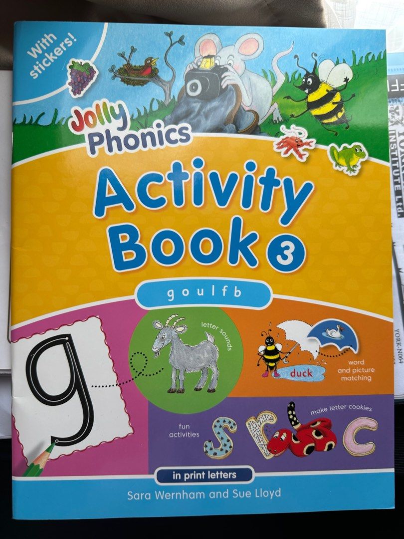 Jolly Phonics Activity Book 3, 興趣及遊戲, 書本 & 文具, 小朋友書 - Carousell