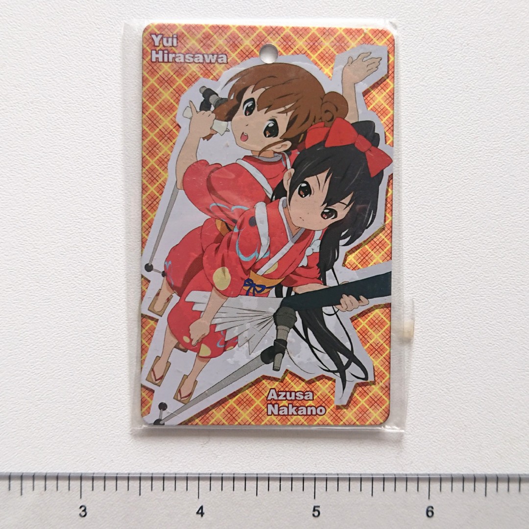 K-ON Metal Plate Card keychain /charm (Azusa and Yui) official anime ...