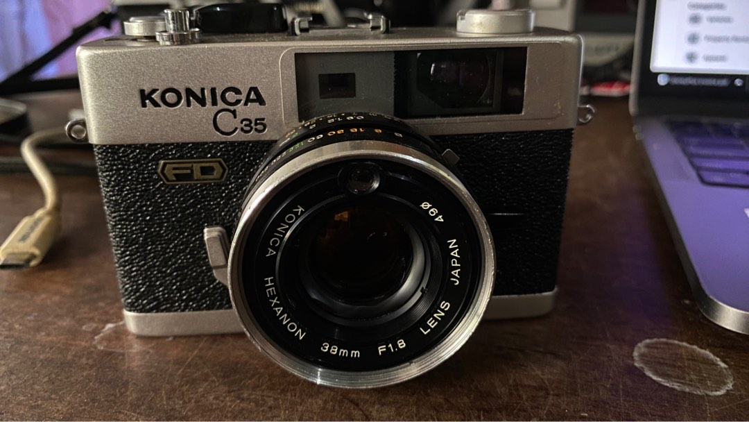 Konica C35 FD Rangefinder 35mm Film Camera, Photography, Cameras on Carousell