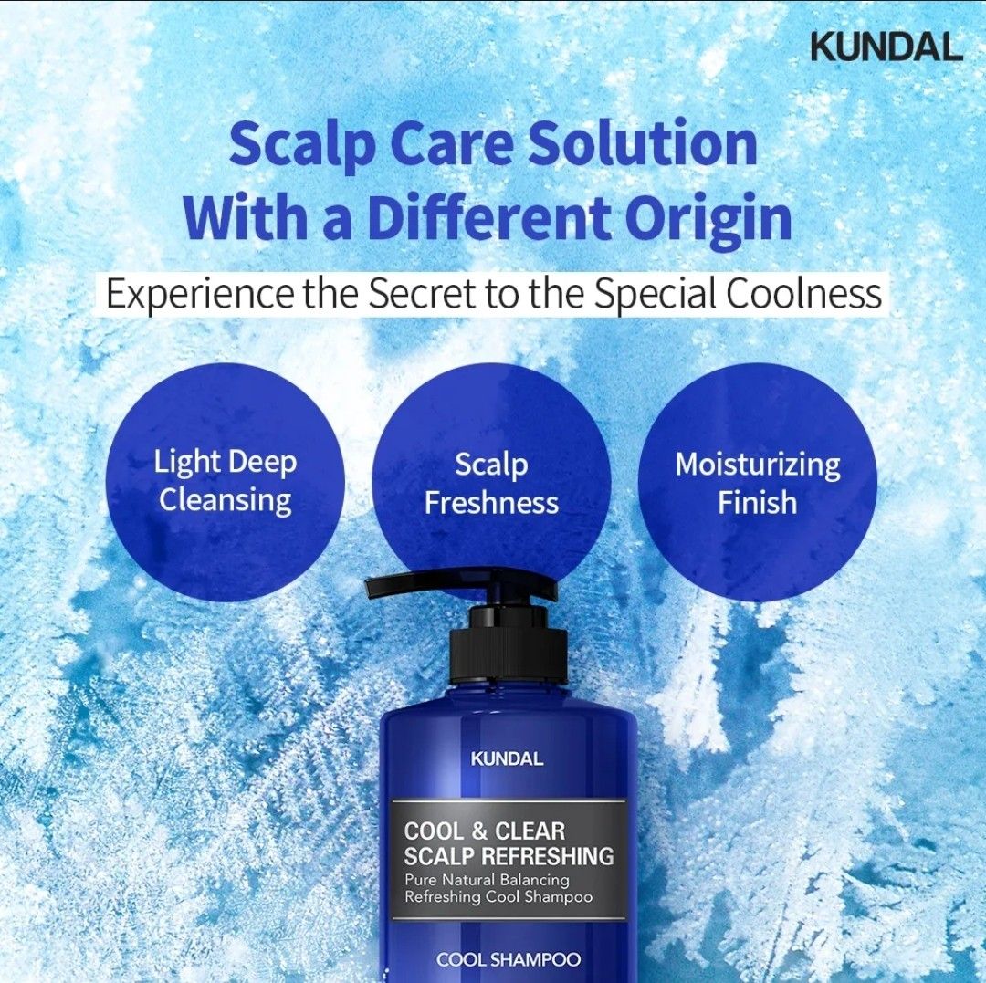 Kundal Cool And Clear Scalp Refreshing Cool Aqua Mint Shampoo 500ml