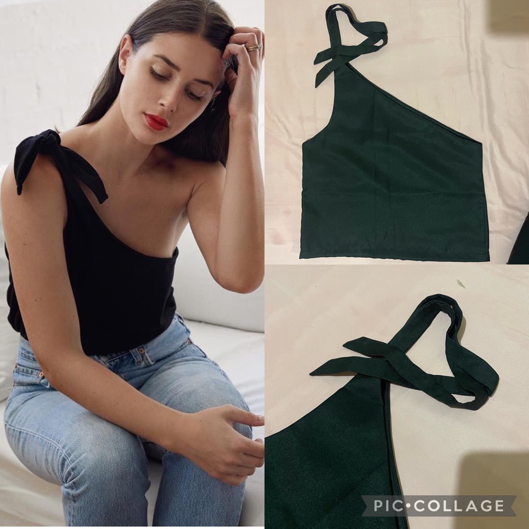 La coco babe one side tie shoulder top on Carousell