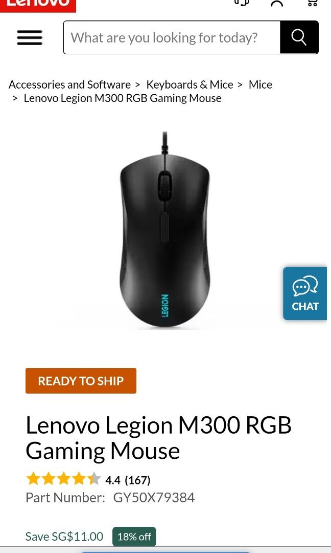 Lenovo Legion M300 RGB Gaming Mouse black 8000 DPI ambidextrous office ...