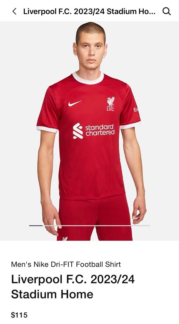 Liverpool 23/24 Stadium Home Jersey, Men's Fashion, Tops & Sets ...
