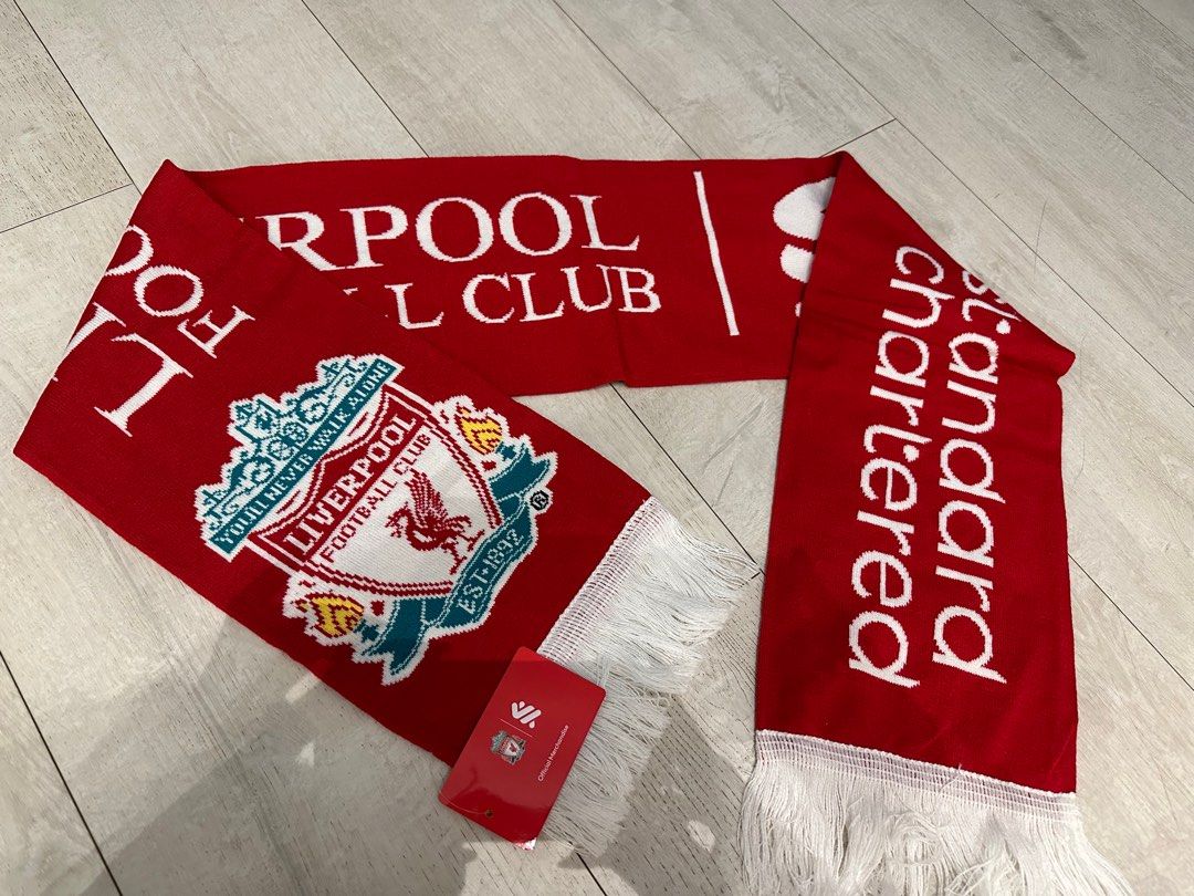 Liverpool scarf 2023 x Standard Chartered Bank, Hobbies & Toys ...