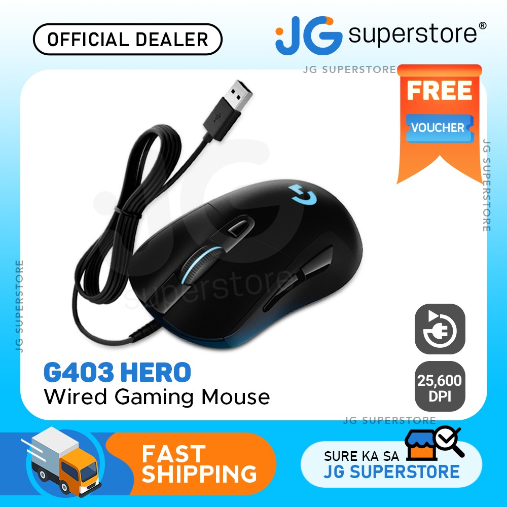 Logitech G403 HERO Advanced Wired Gaming Mouse with 25K Max DPI Sensor ...