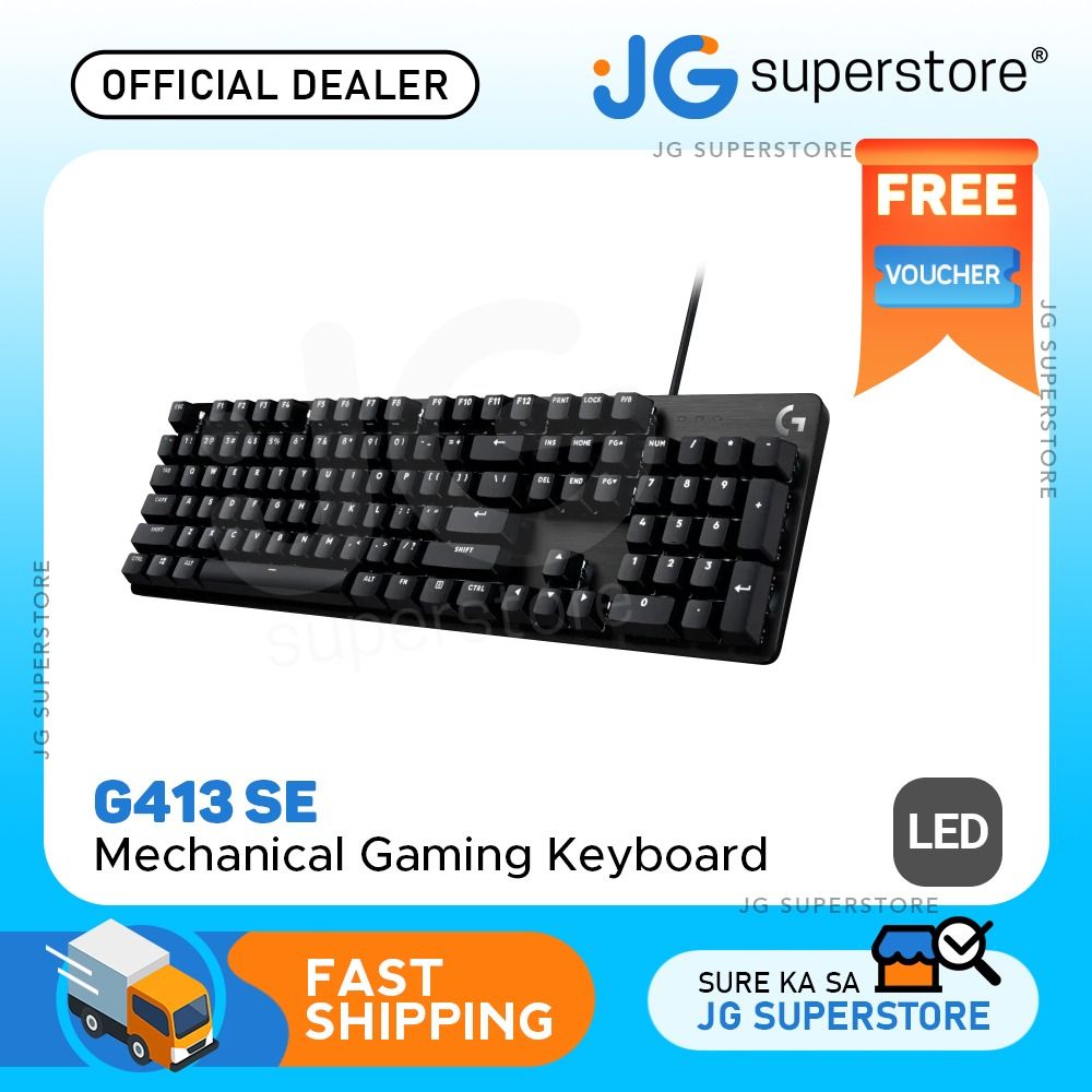 Logitech G413 SE Tactile Mechanical Gaming Keyboard with LED Lightning ...