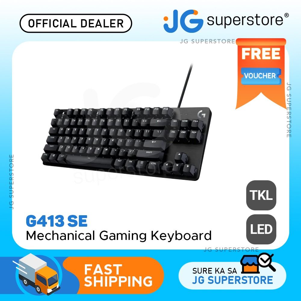 Logitech G413 SE Tactile Mechanical Gaming Keyboard with LED Lightning ...