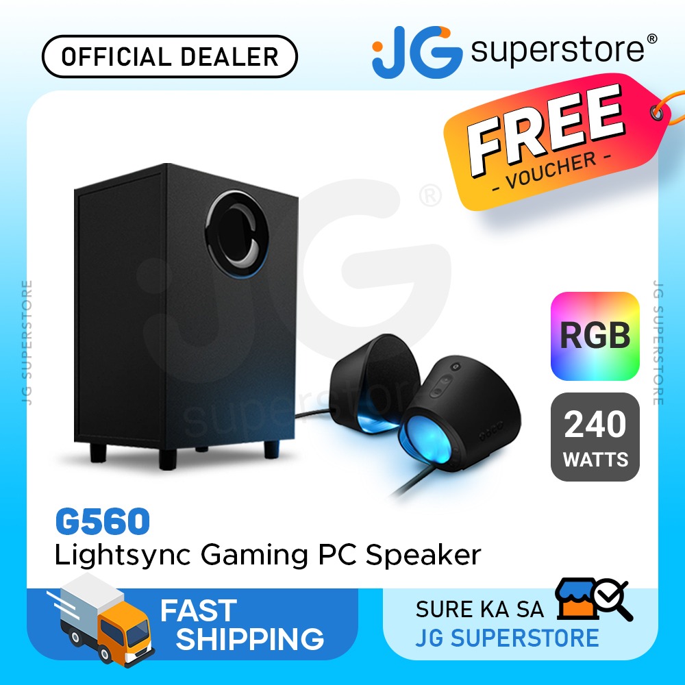 Logitech G560 2.1 Speaker System with Bluetooth 4.1, 240W Active ...