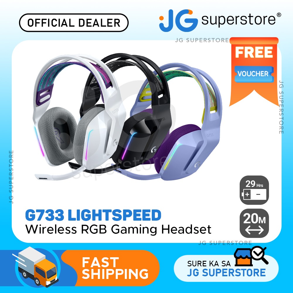 Logitech G733 Lightspeed Wireless Gaming Headset RGB Headphones with ...