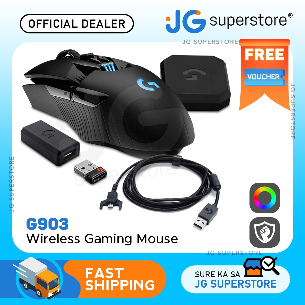 Logitech G903 Lightspeed Wireless Gaming Mouse With Hero Sensor 11 Programmable Buttons Rgb