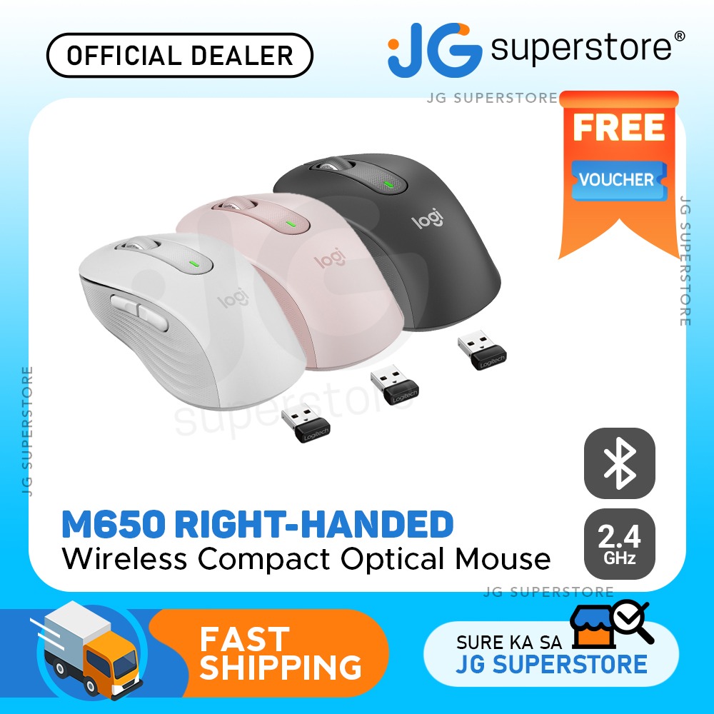 Logitech M650 Signature Wireless Bluetooth Optical Mouse with 4000 DPI ...