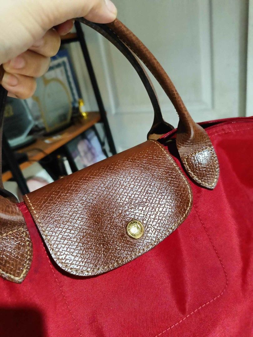 longchamp le pliage short handle, Luxury, Bags & Wallets on Carousell