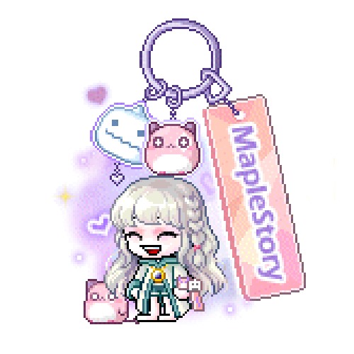 MapleSEA Aquila Pink Bean Yeti Rock Spirit Slime Monster Key Ring ...