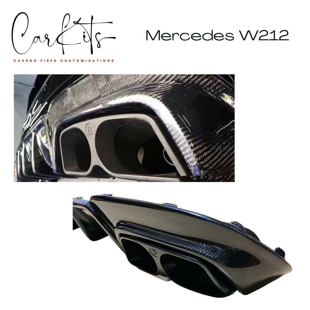 Mercedes Benz W212/E200/E250 AMG Line Front Lip Carbon / Diffuser ...