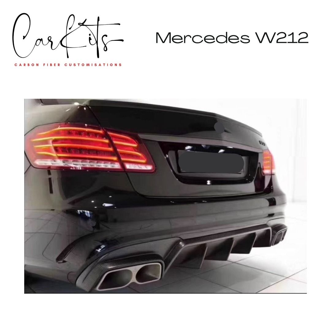 Mercedes Benz FL W212/E200/E250 AMG Line Front Lip Carbon / Diffuser ...