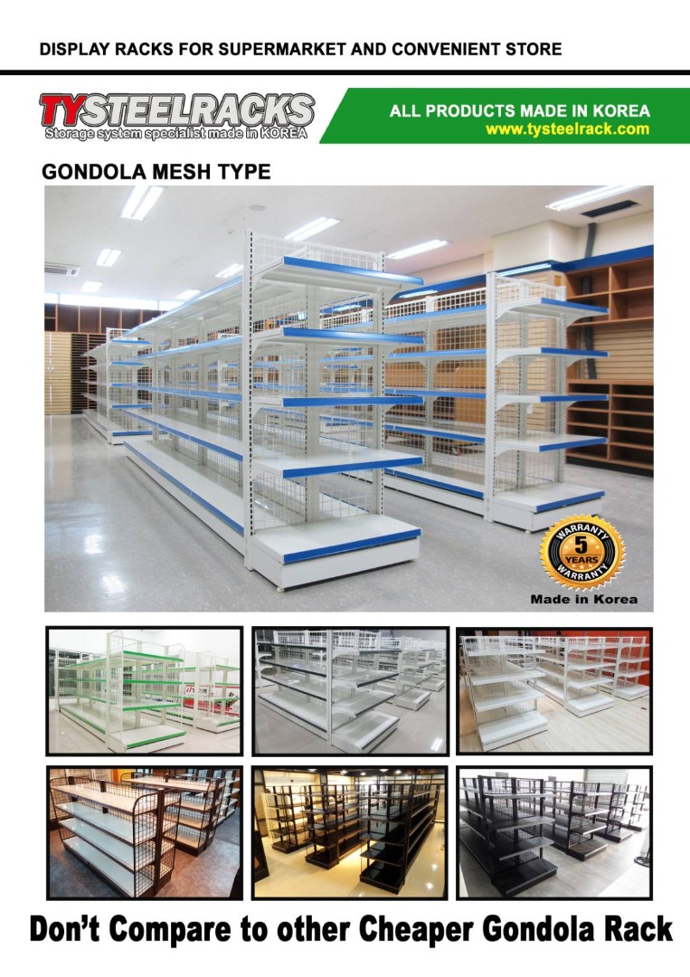 Mesh Type Gondola Grocery Racks, Furniture & Home Living, Furniture ...