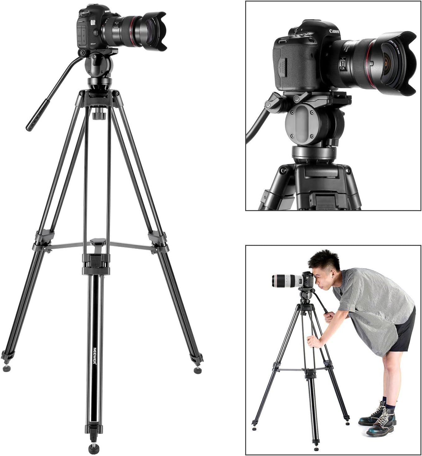 Neewer Professional 61 inches/155 Centimeters Aluminum Alloy Video ...