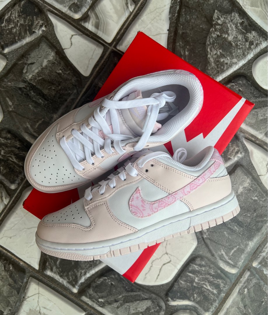 Nike Dunk Low Pink Paisley, Women's Fashion, Footwear, Sneakers on ...