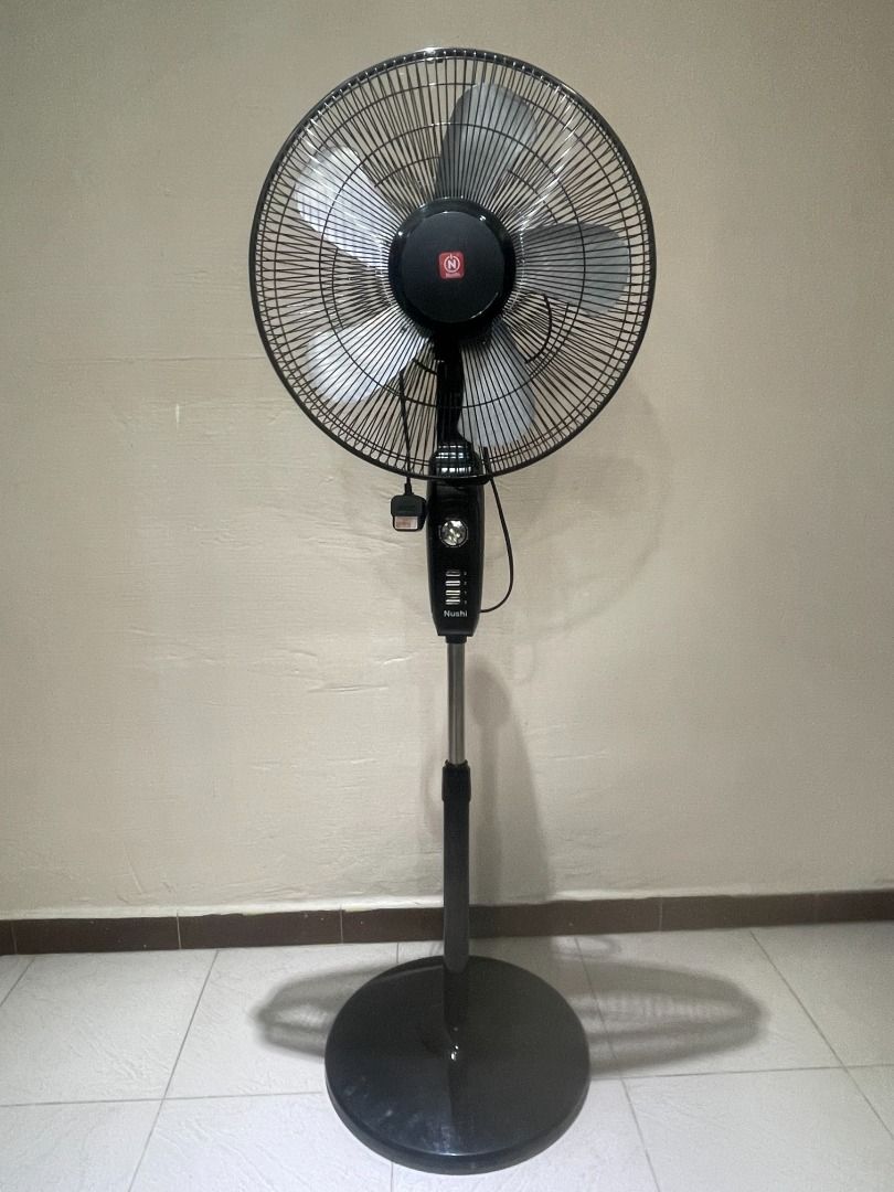 Nushi 16" Electric Stand Fan With Timer., Furniture & Home Living ...