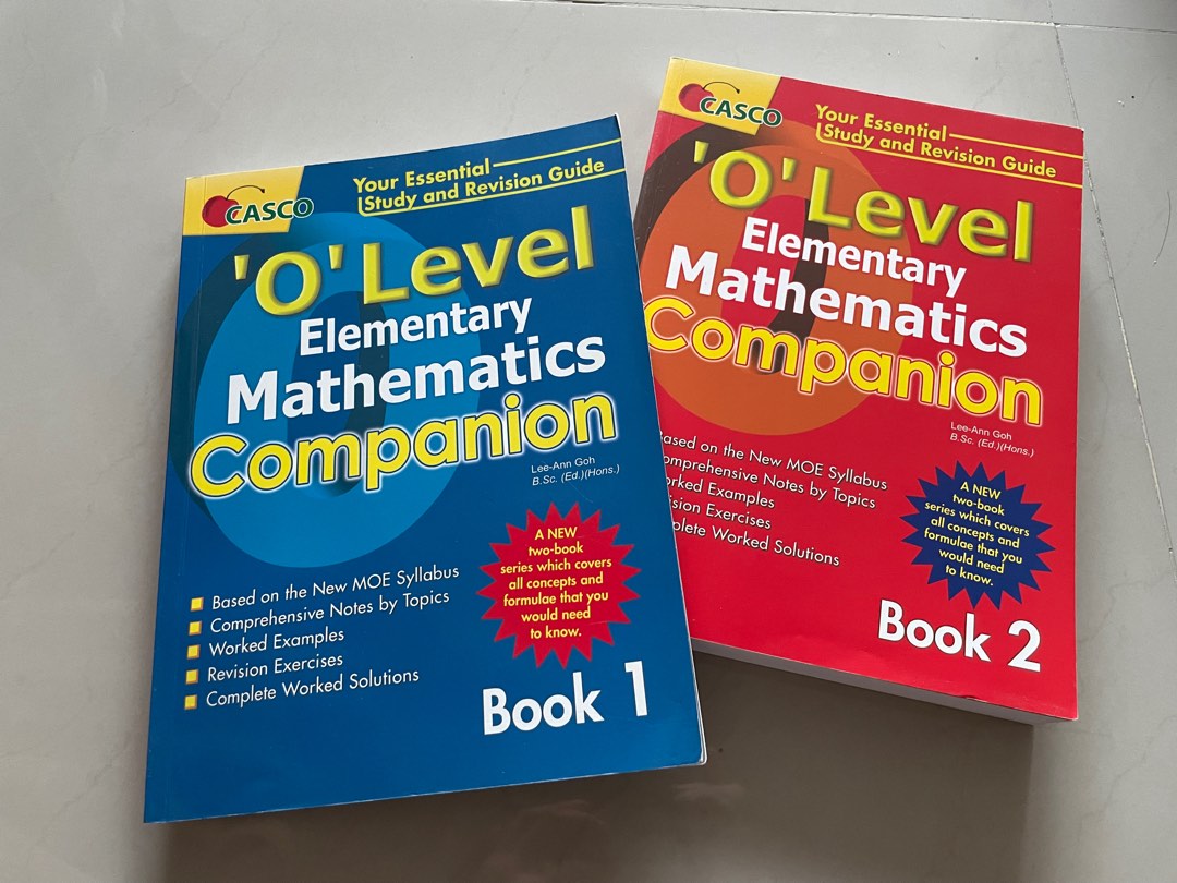 O Level Elementary Mathematics Companion EMath Book 1 & Book 2 ...