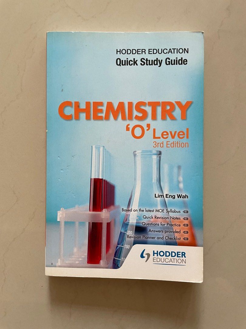 O Level Pure Chemistry Hodder Education Quick Study Guide Book, Hobbies ...