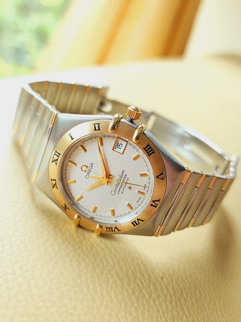 Omega Constellation White Dial 18K Gold & Steel Date Automatic 36mm ...