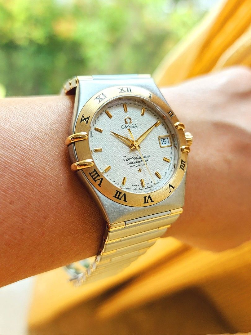Omega Constellation White Dial 18K Gold & Steel Date Automatic 36mm ...