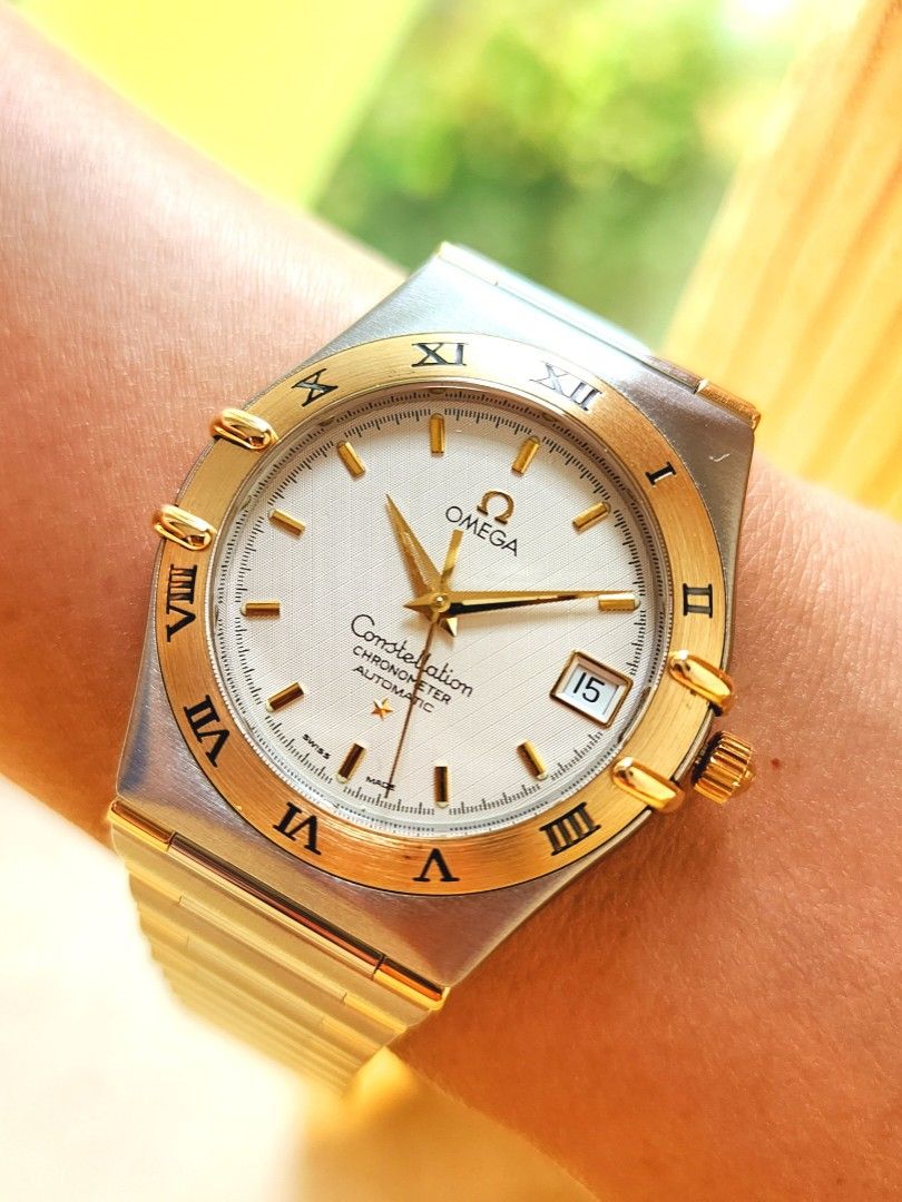 Omega Constellation White Dial 18K Gold & Steel Date Automatic 36mm ...